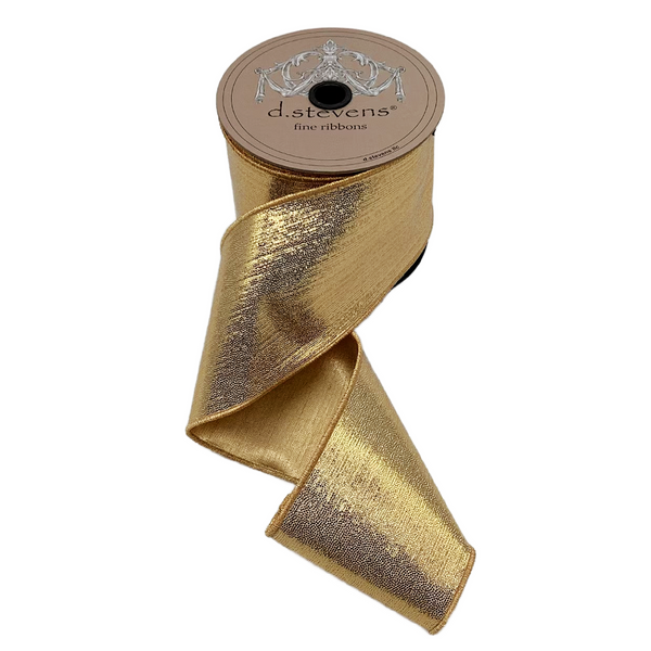 D Stevens Glorious Metallic Gold Designer Wired 4" Ribbon - Fabulous ...