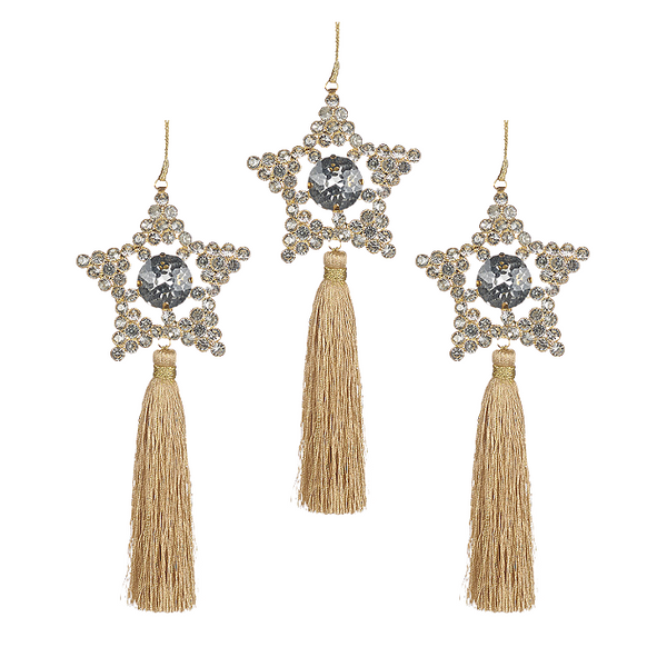 Goodwill Belgium Crystal Star Tassel Christmas Decoration - Fabulous ...