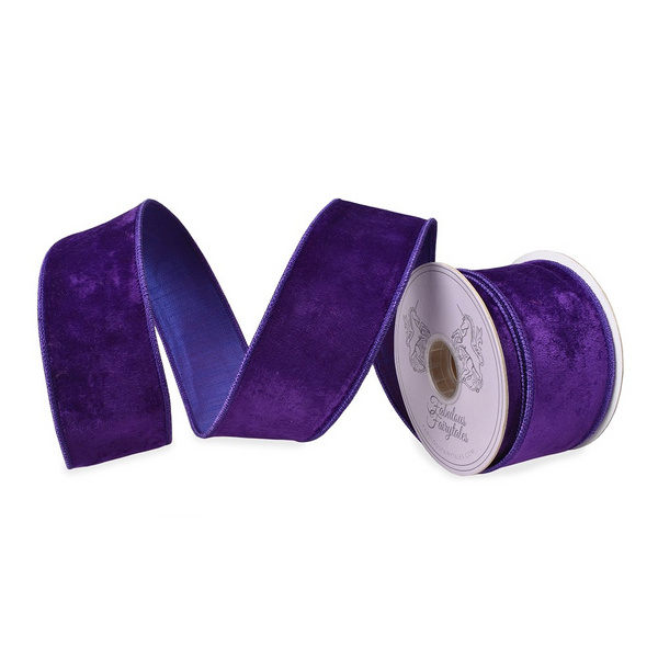 Purple Nightshade Velvet Ribbon Luxe Wired Halloween Ribbon - Fabulous ...